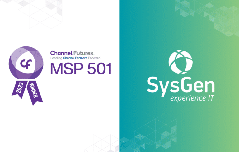 SysGen Named Top MSP by Channel Futures MSP 501